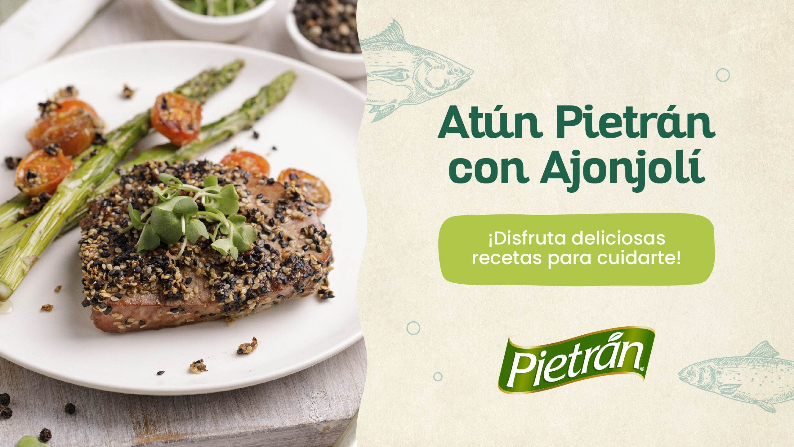Atún con ajonjolí, en recetas pietrán